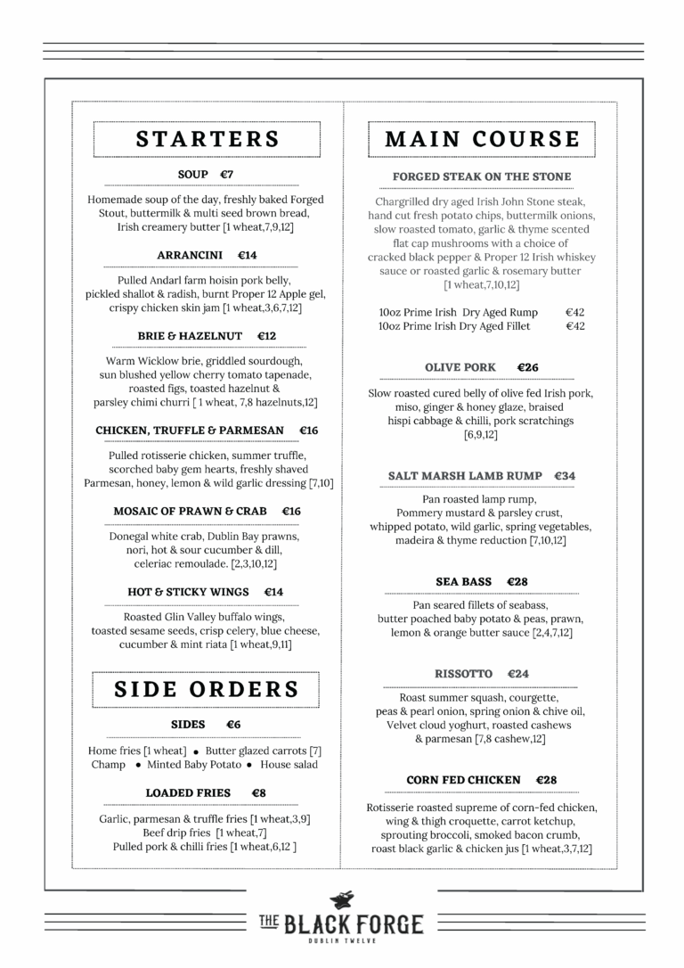 Main Menu – The Black Forge